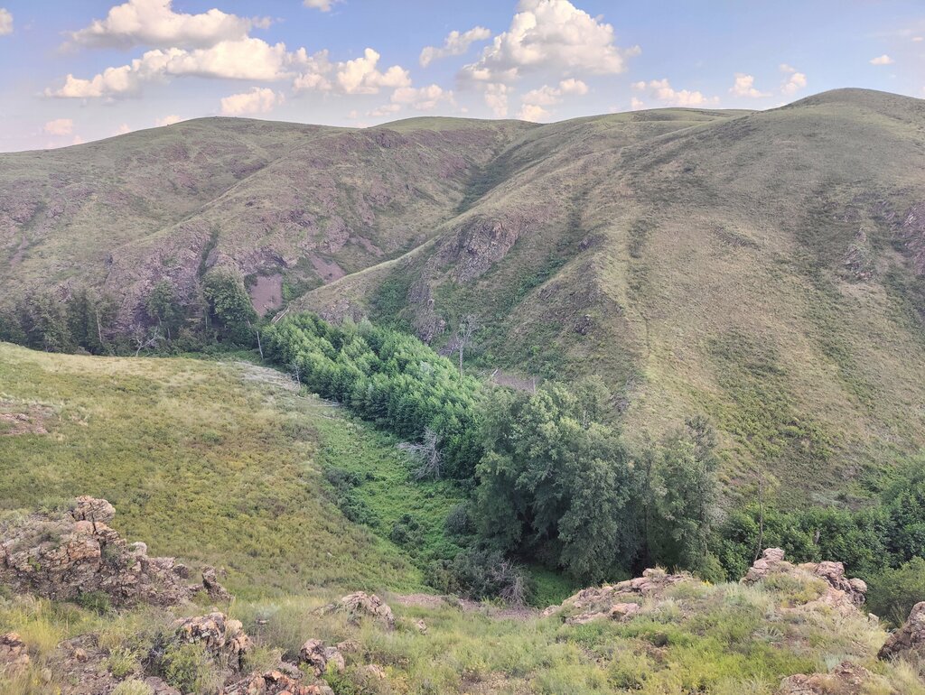 Turistik yerler Аулганское ущелье, Orenburgskaya oblastı, foto