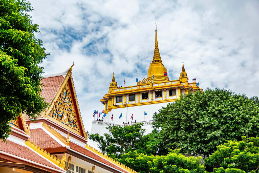 Pagoda Wat Saket Golden Mount, Bangkok, foto