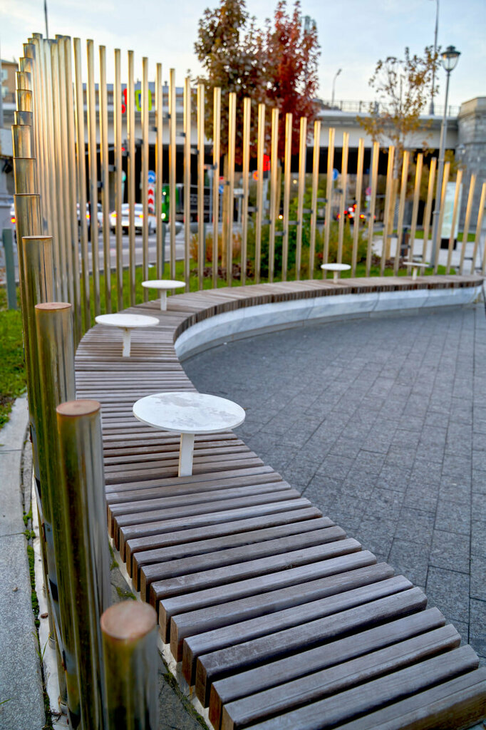 Turistik yerler Musical bench, Moskova, foto