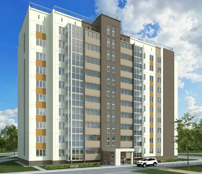 Konut blokları Родной, Şadrinsk, foto