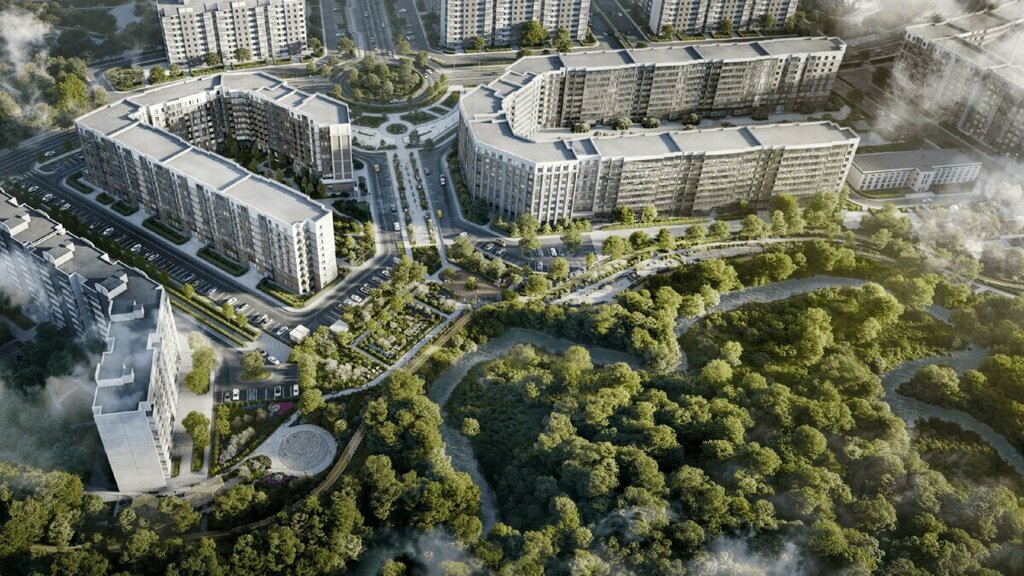 Konut blokları Аквилон RekaPark, Saint‑Petersburg ve Leningradskaya oblastı, foto