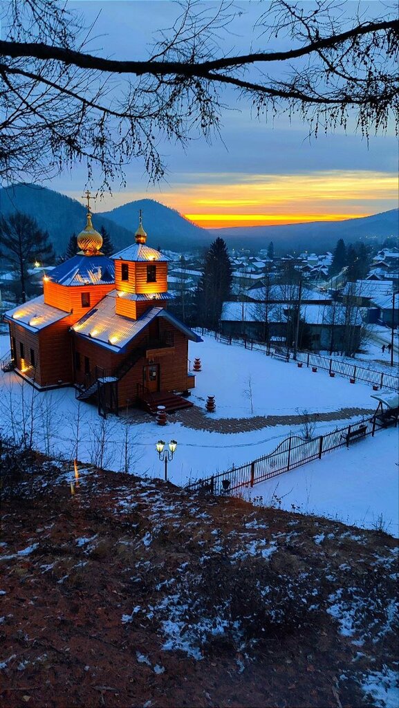 Ortodoks kiliseleri Церковь Георгия Победоносца, Amursk Bölgesi, foto