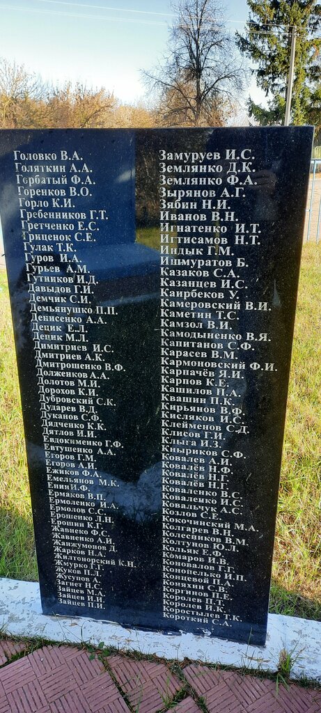Anıt, heykel Погибшим воинам, Gomelskaya oblastı, foto