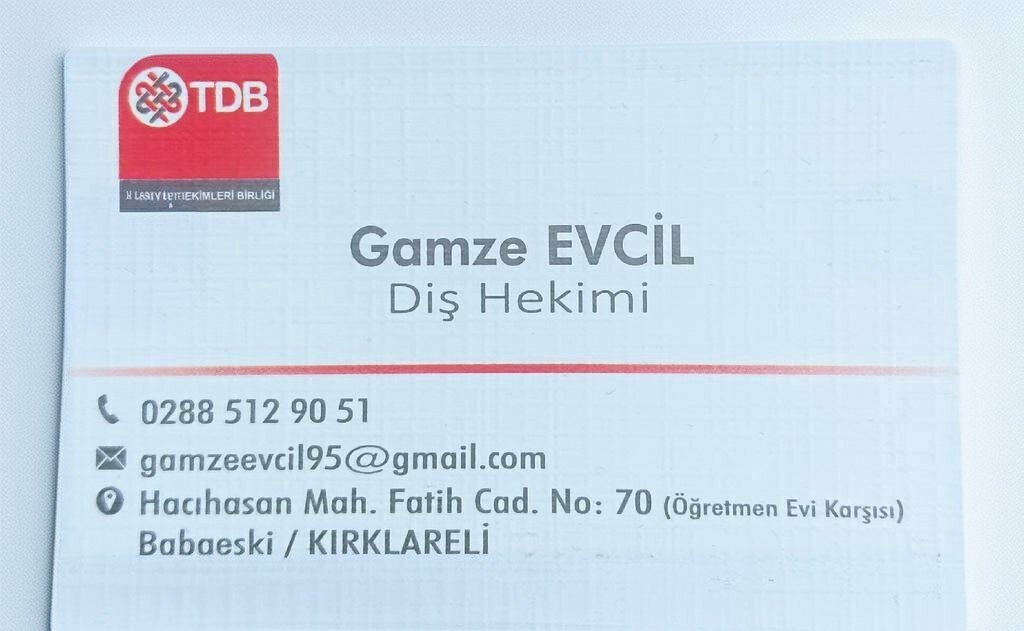 Özel ağız ve diş sağlığı klinikleri ve muayenehaneleri Diş Hekimi Gamze Evcil, Babaeski, foto