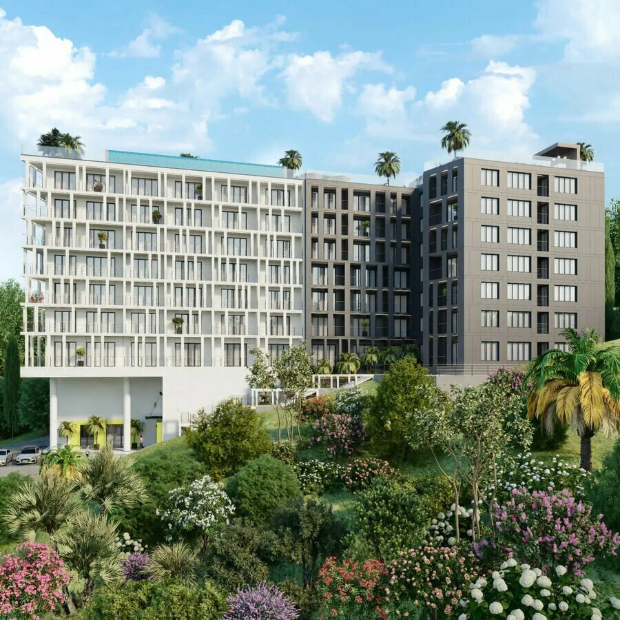 Konut blokları Izvestia Hill, Soçi, foto