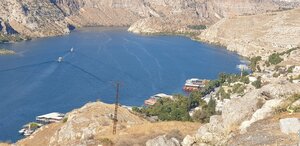 Halfeti Seyir Tepesi (Rüştiye Mah., Halfeti, Şanlıurfa), seyir terası  Halfeti'den