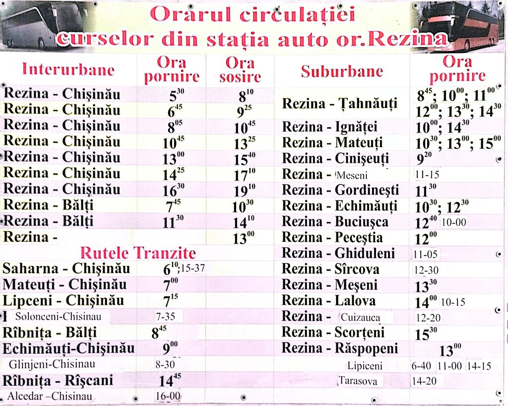 Otogarlar gara auto Rezina, Rezina, foto