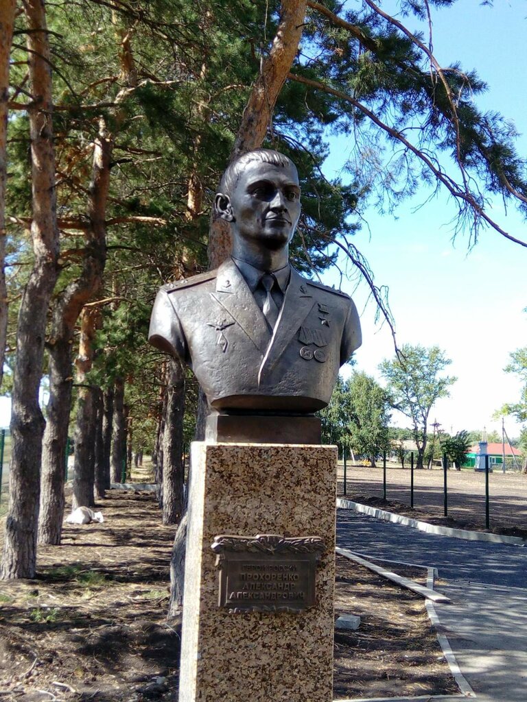 Anıt, heykel Бюст героя России А.А. Прохоренко, Orenburgskaya oblastı, foto