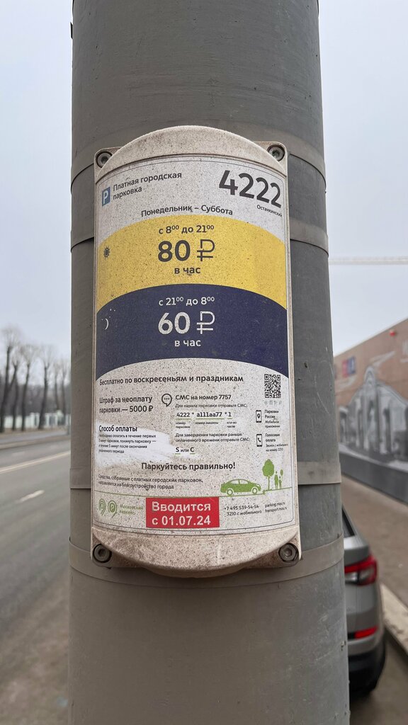 Otopark alanı Парковочная зона № 4222, Moskova, foto