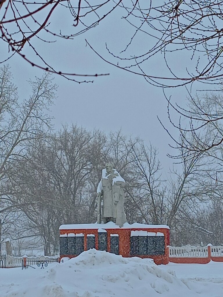 Anıt, heykel Воинам-землякам, погибшим в годы Великой Отечественной войны, Voronejskaya oblastı, foto