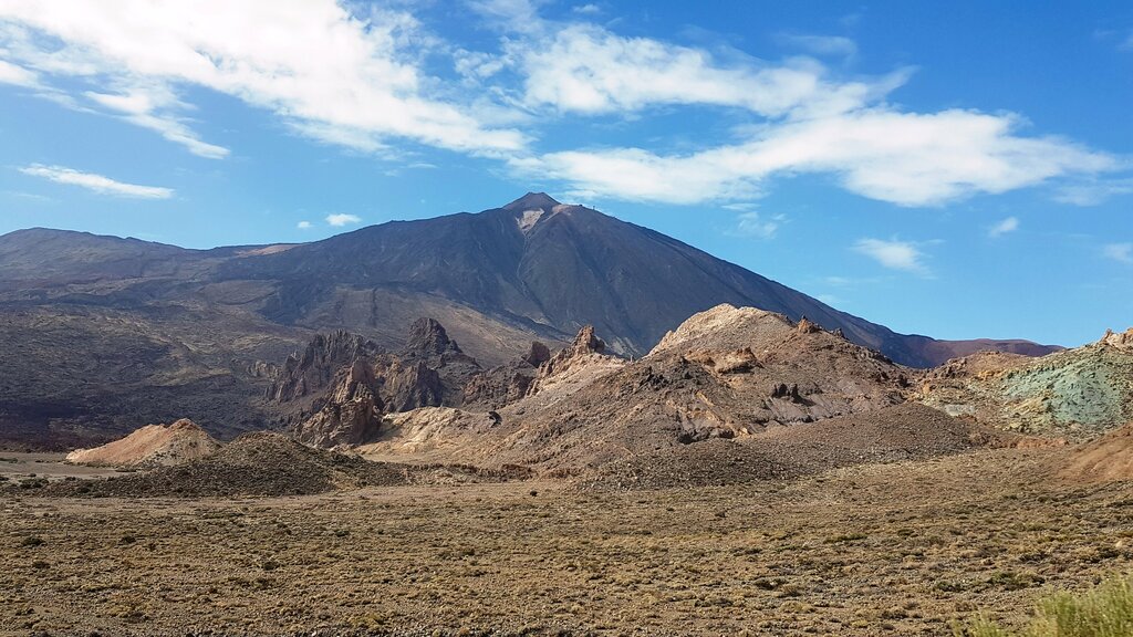 Volkan Pico del Teide 3718 meters, Kanarya Adaları, foto
