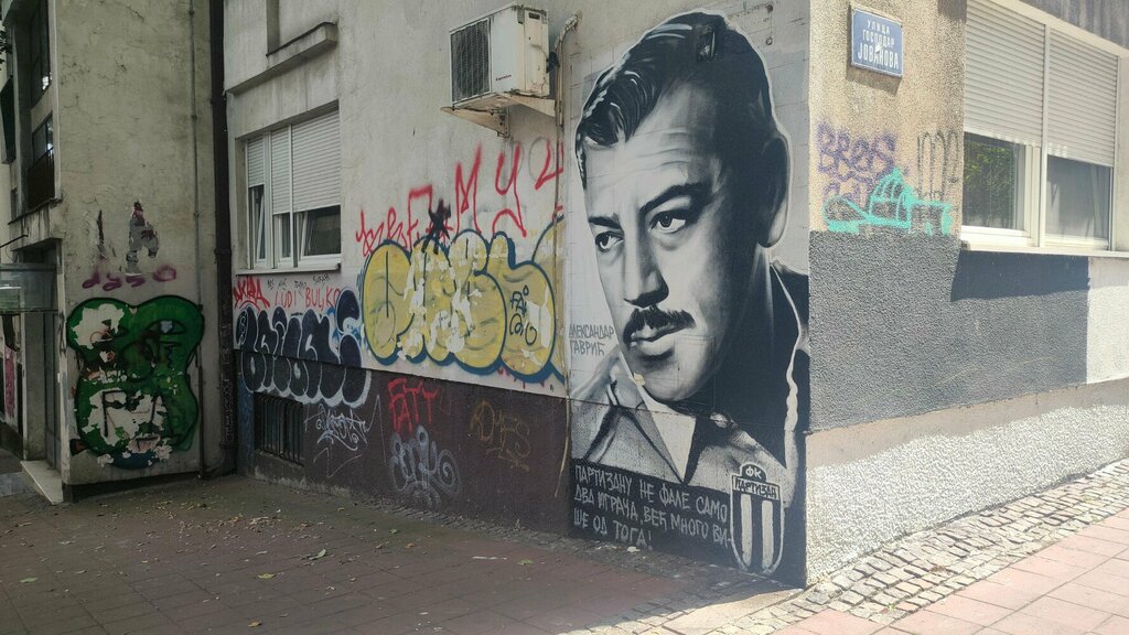 Sokak sanatı Мурал Александра Гаврића, Belgrad, foto
