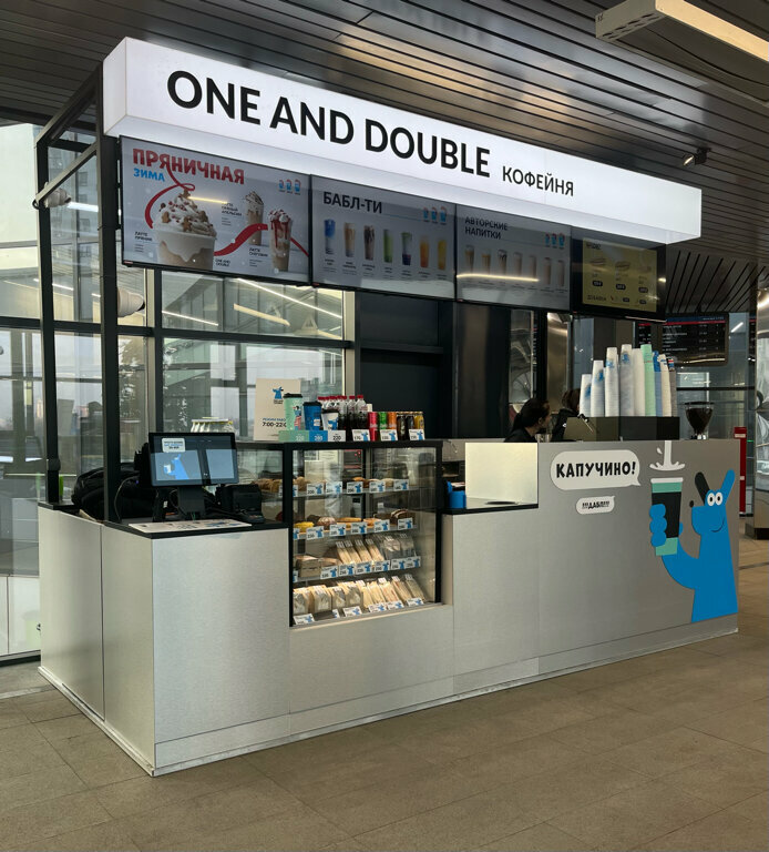 Kahve dükkanları One and Double, Moskova, foto
