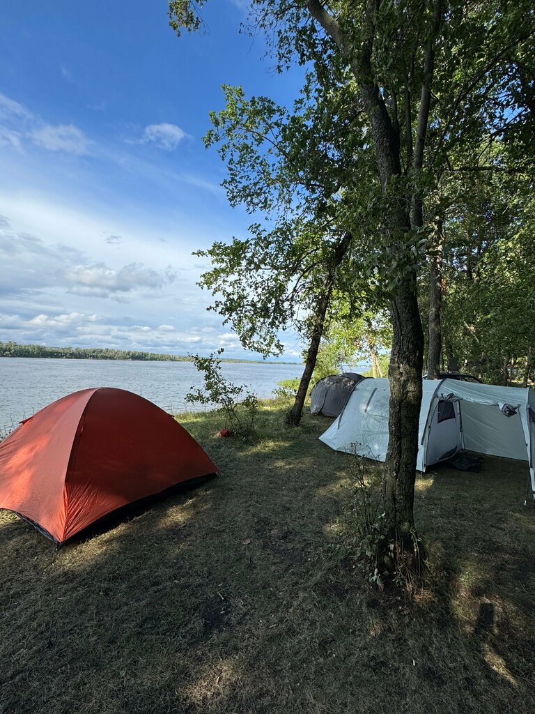Kamp alanları Палаточный кемпинг Волжский берег, Saratovskaya oblastı, foto