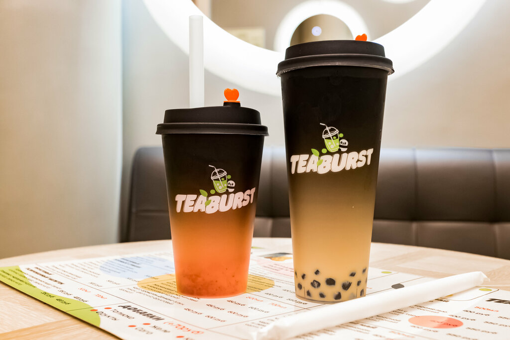 Kafe TeaBurst bubble tea, Moskova, foto