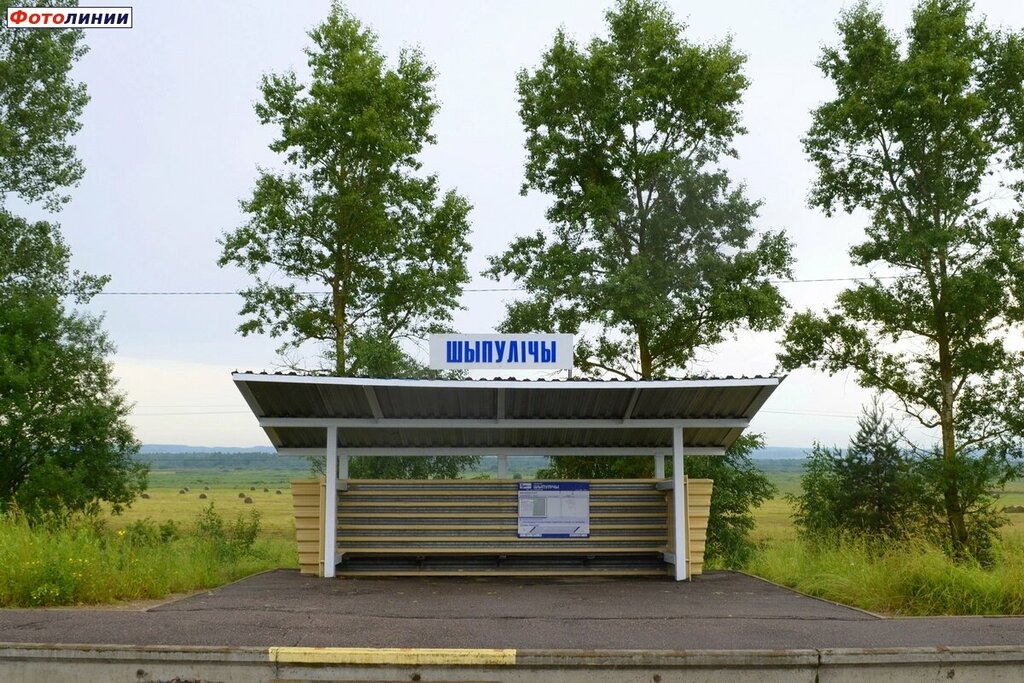 Tren istasyonu prypynačny punkt Šypuličy, Minskaya oblastı, foto