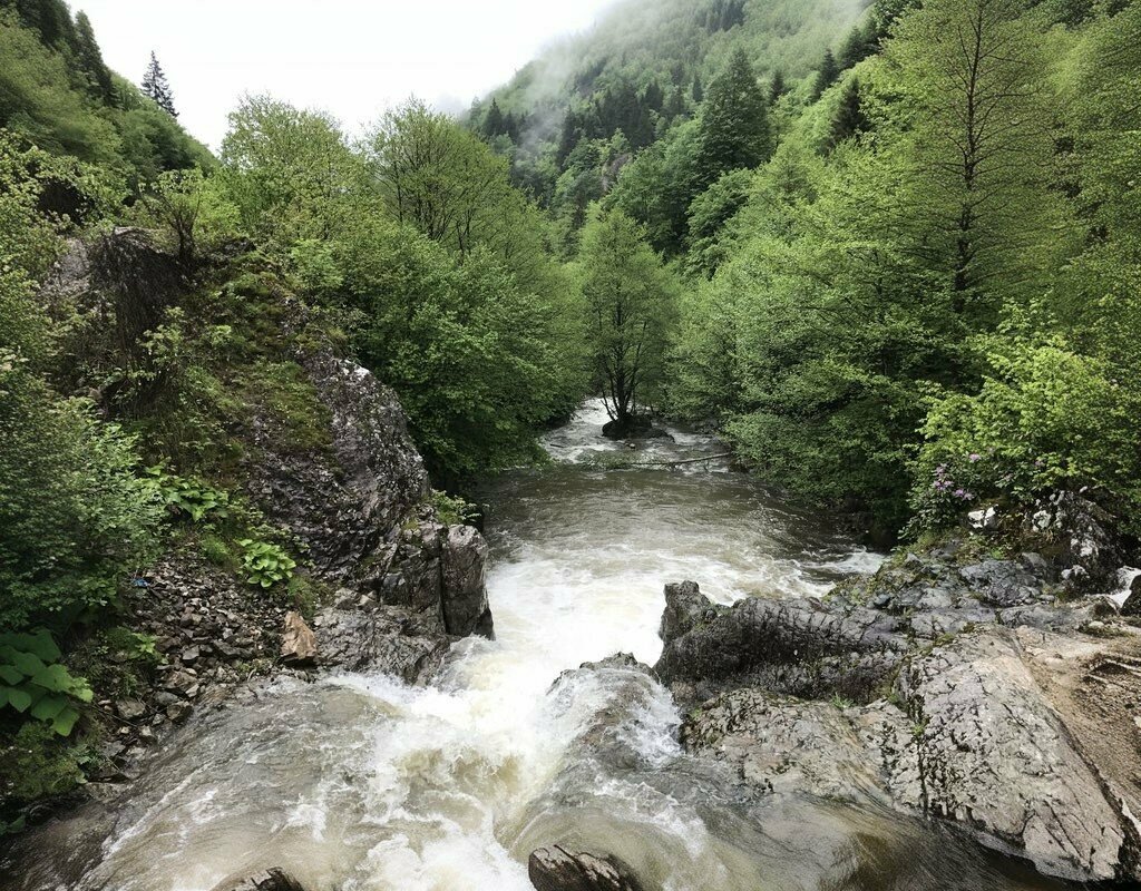 Park, sokak heykeli Gümüşdere Köprüsü, Kabadüz, foto