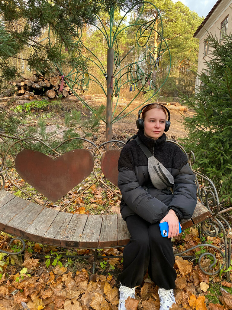 Dekorasyon ve süsleme, onur panosu Скамья любви, Pitkyaranta, foto