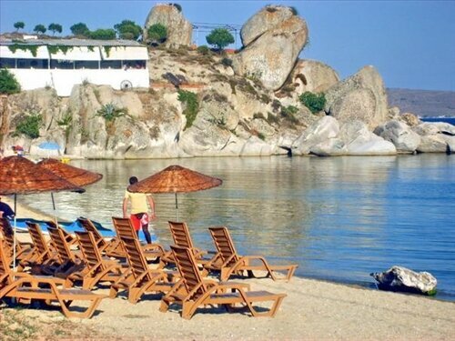 Plaj Avşa Adası Altınkum Koyu, Marmara, foto