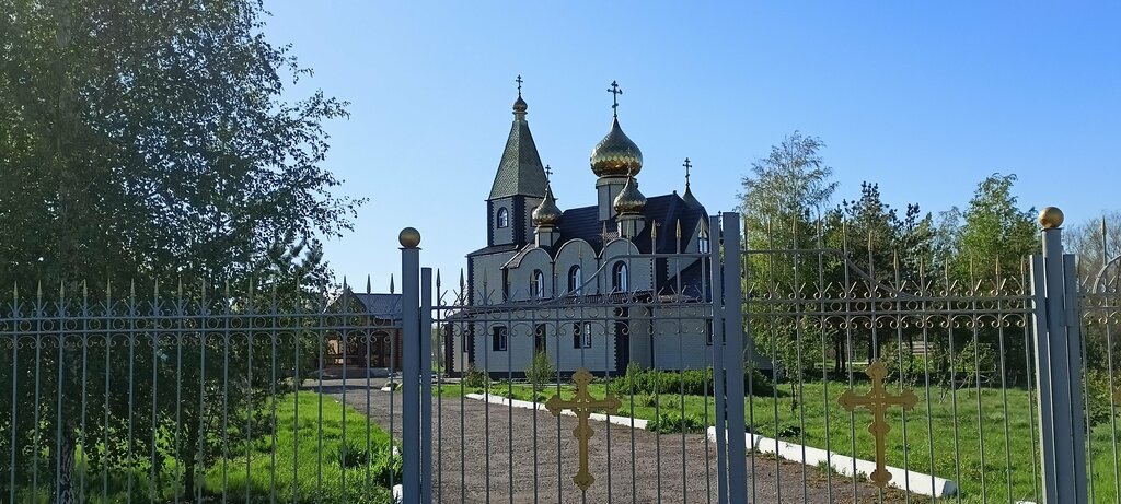 Ortodoks kiliseleri Gazhajyp Worker Nikolai Temple, Kuzey Kazakistan eyaleti, foto