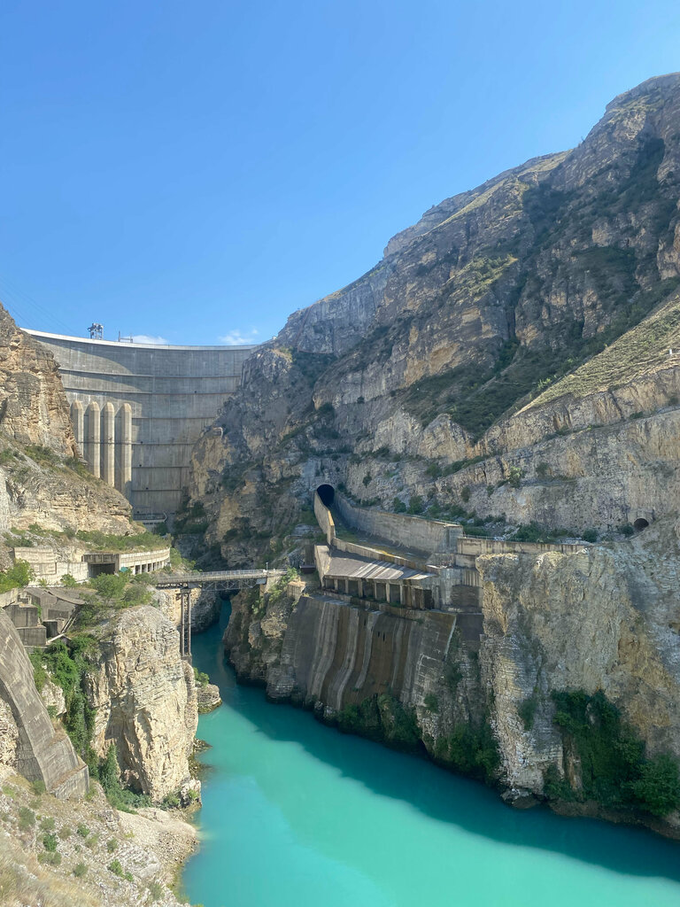 Elektrik santrali Chirkey Hydroelectric Power Plant, Dağıstan, foto
