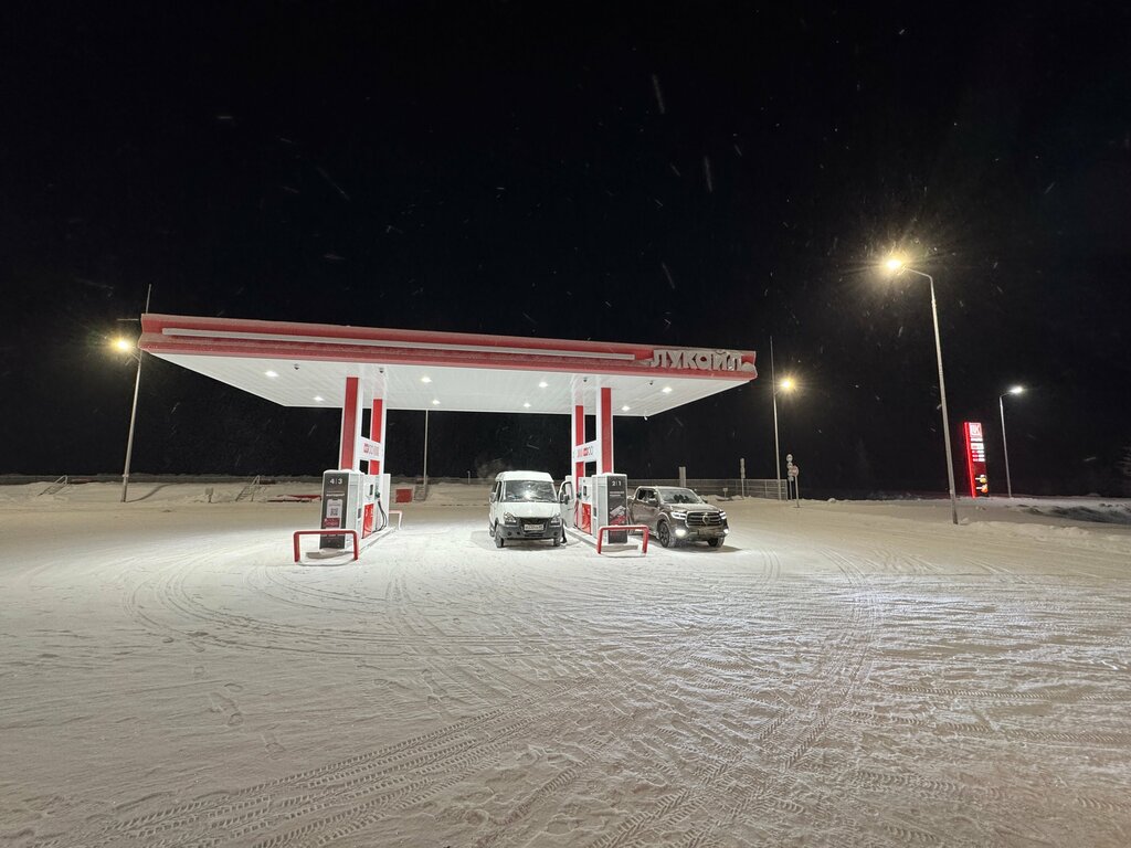 Benzin istasyonu Lukoil, Yamal‑Nenets Özerk Bölgesi, foto