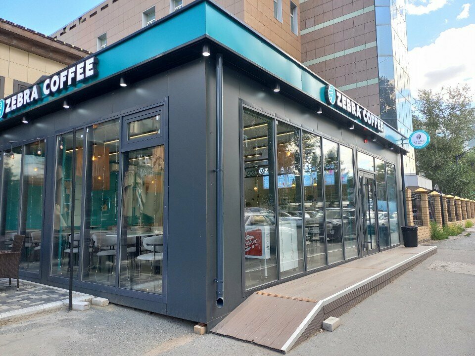 Kahve dükkanları Zebra Coffee, Semey, foto