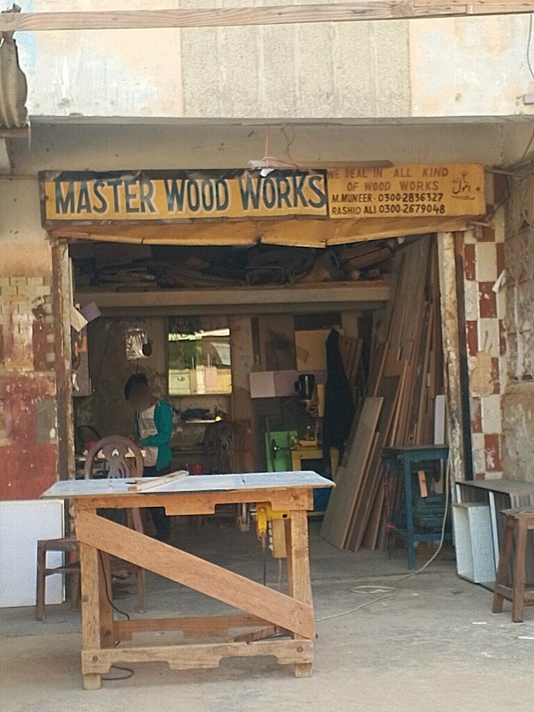 Ahşap endüstrisi Master woodworkers, Karaçi, foto