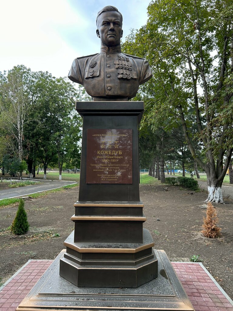 Anıt, heykel Иван Никитович Кожедуб, Krasnodarski krayı, foto