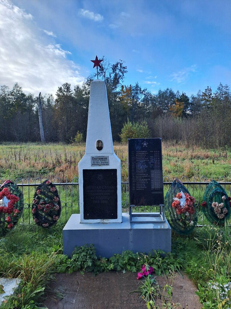 Anıt, heykel Братская могила, Novgorodskaya oblastı, foto