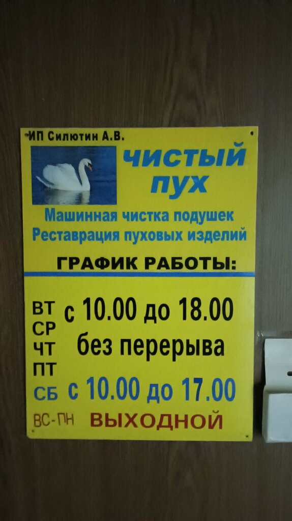 Kuru temizlemeciler Чистый Пух, Samara, foto