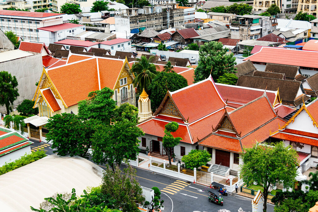 Pagoda Wat Saket Golden Mount, Bangkok, foto