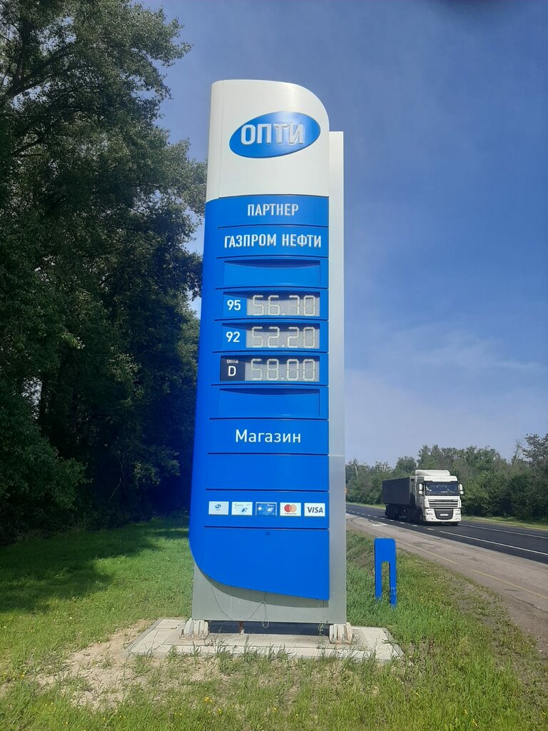 Benzin istasyonu Gazpromneft, Voronejskaya oblastı, foto