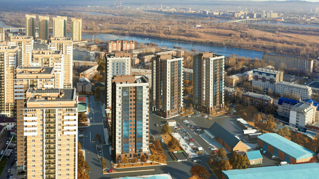 Konut blokları Аэроcity, Krasnoyarsk, foto