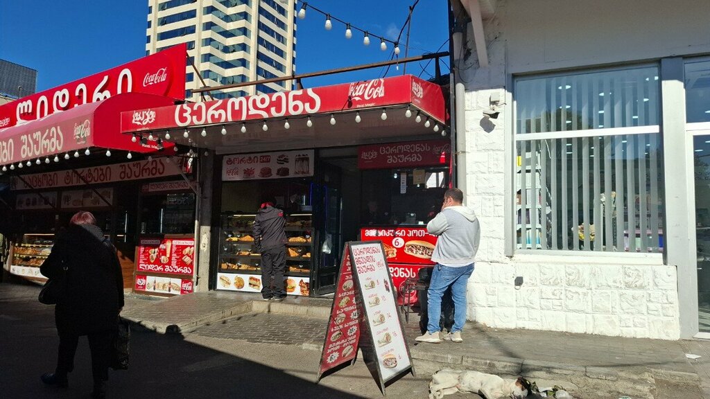Fast food Didubis shaurma, Tiflis, foto