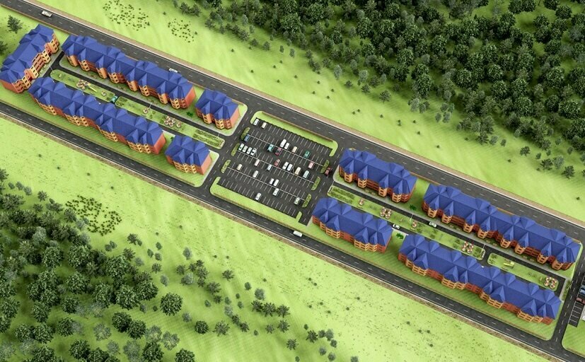 Konut blokları Зеленый, Koriajma, foto