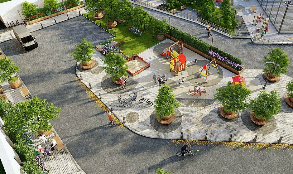 Konut blokları Медео, Krasnoyarsk, foto