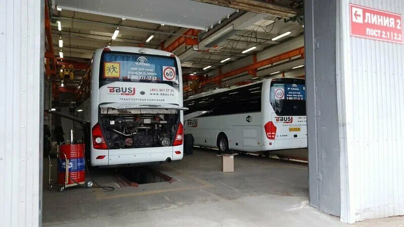 Kamyonların onarımı Bbus Service, Saint‑Petersburg, foto