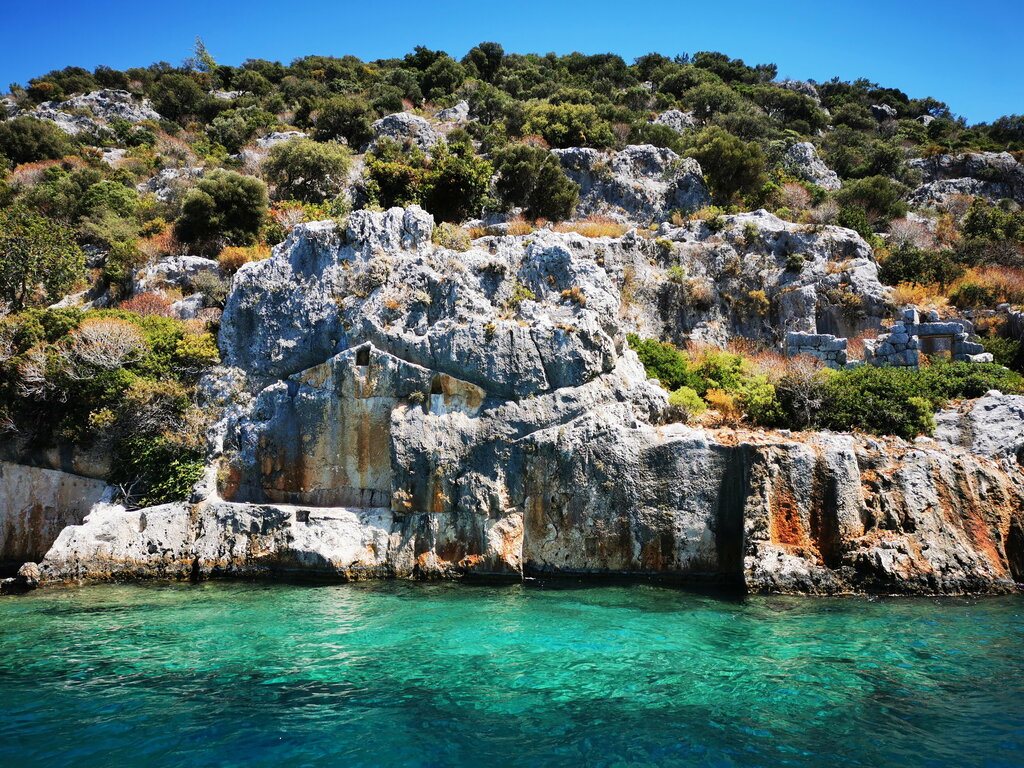 Turistik yerler Batık Şehir Kekova, Demre, foto