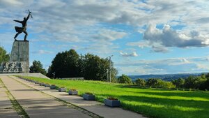 Смотровая площадка (Moscow Region, Dmitrovskiy Municipal District, Yakhroma, kvartal Peremilovo), seyir terası  Yahroma'dan