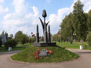Воинам-интернационалистам (Leningrad Region, Lodeynoye Pole, Bratskoye kladbishche), anıt, heykel  Lodeynoe Pole'den