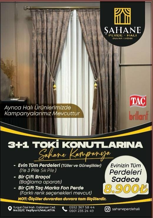 Perde ve korniş üreticileri Şahane Perde & Halı, Malatya, foto