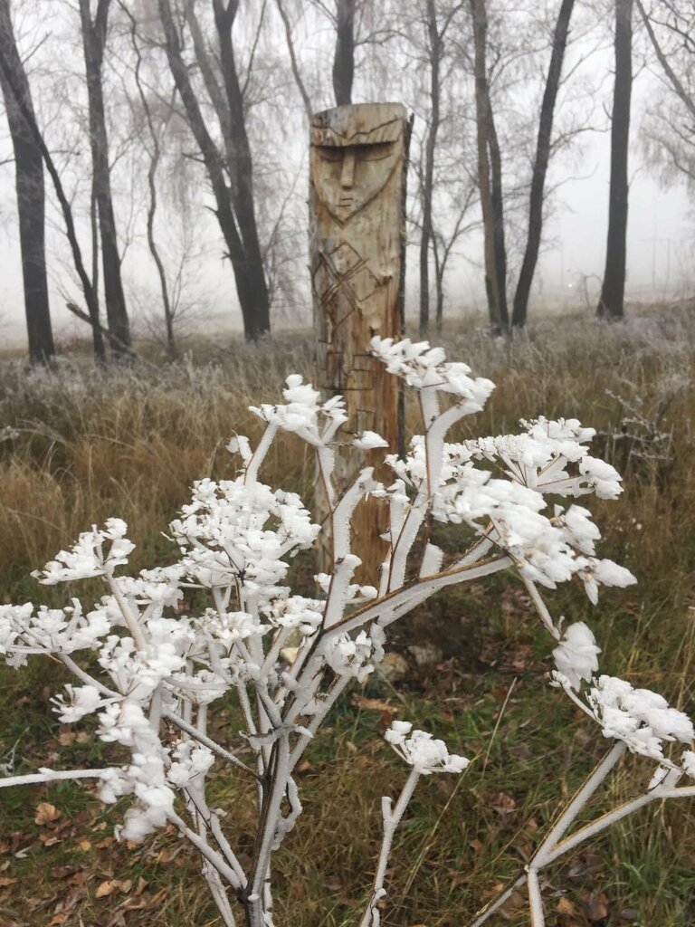 Park, sokak heykeli Богиня Макошъ, Samara, foto