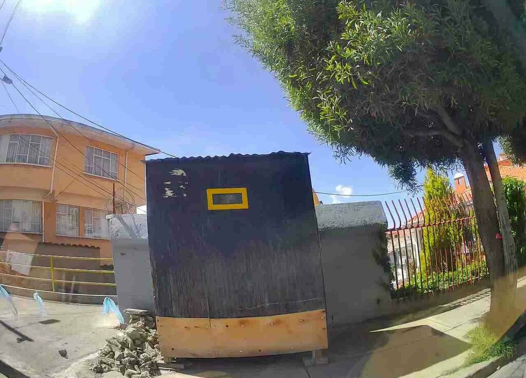 Geçiş noktaları, güvenlik kontrol alanı Security Post, La Paz, foto