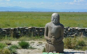 Каменное изваяние воина Кижи-кожээ (Republic of Tuva, Barun-Khemchikskiy kozhuun), turistik yerler  Tuva'dan