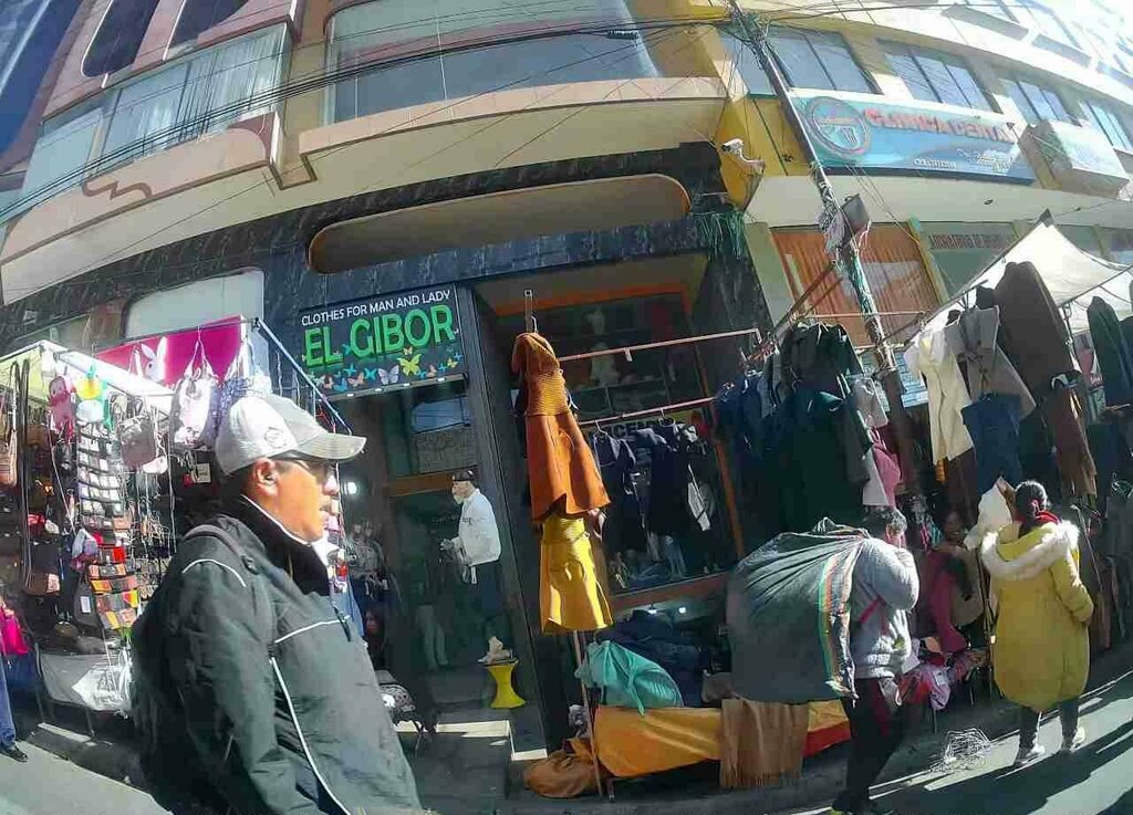 Giyim mağazası El Gibor, La Paz, foto