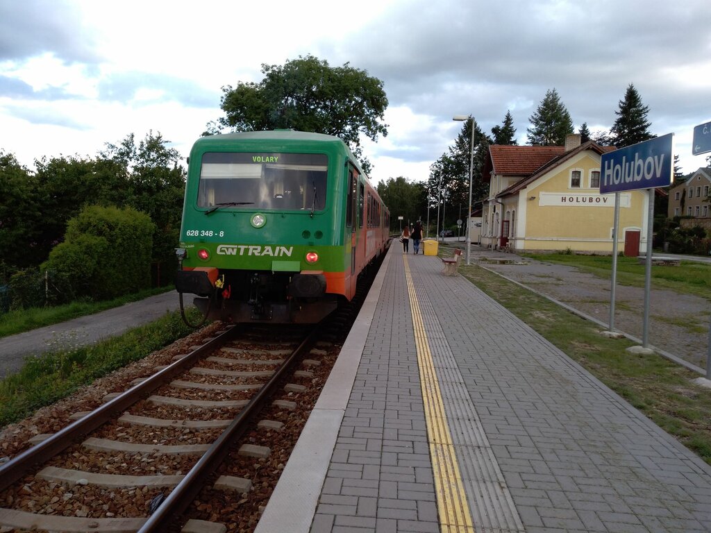 Tren istasyonu Holubov, Güney Bohemya Bölgesi, foto