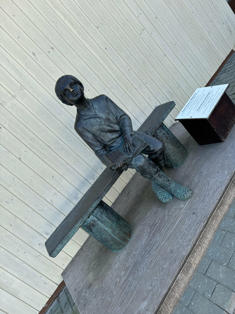 Anıt, heykel Юный Михаил Ломоносов, Kalujskaya oblastı, foto