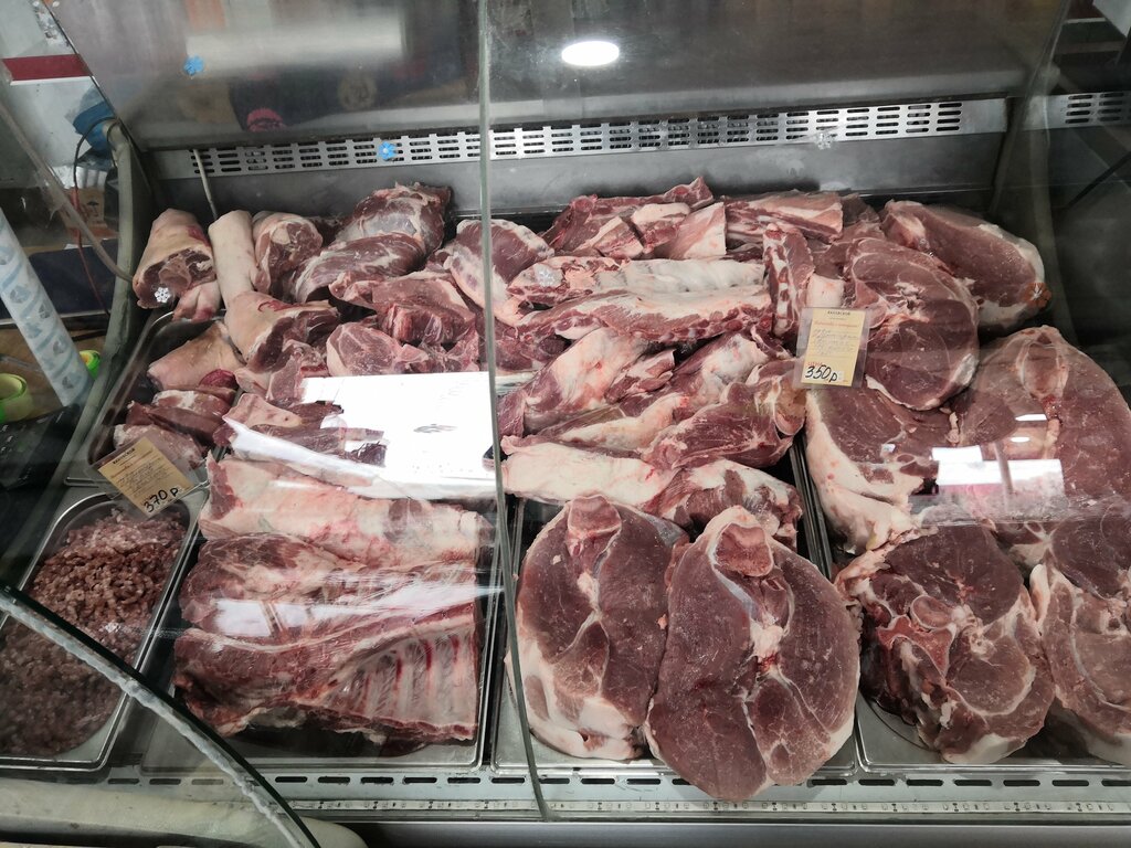 Kasap, şarküteri Kanevskoj, Krasnodarski krayı, foto