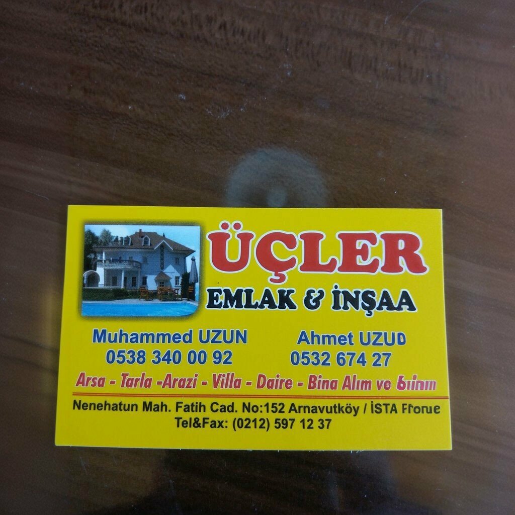 Emlak ofisi Üçler Emlak, Arnavutköy, foto